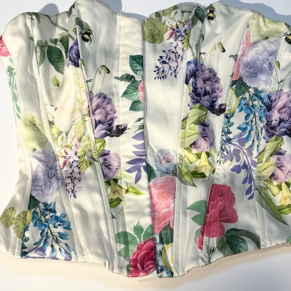 Primark | Tops | Bridgerton White Floral Corset Top Xs | Poshmark